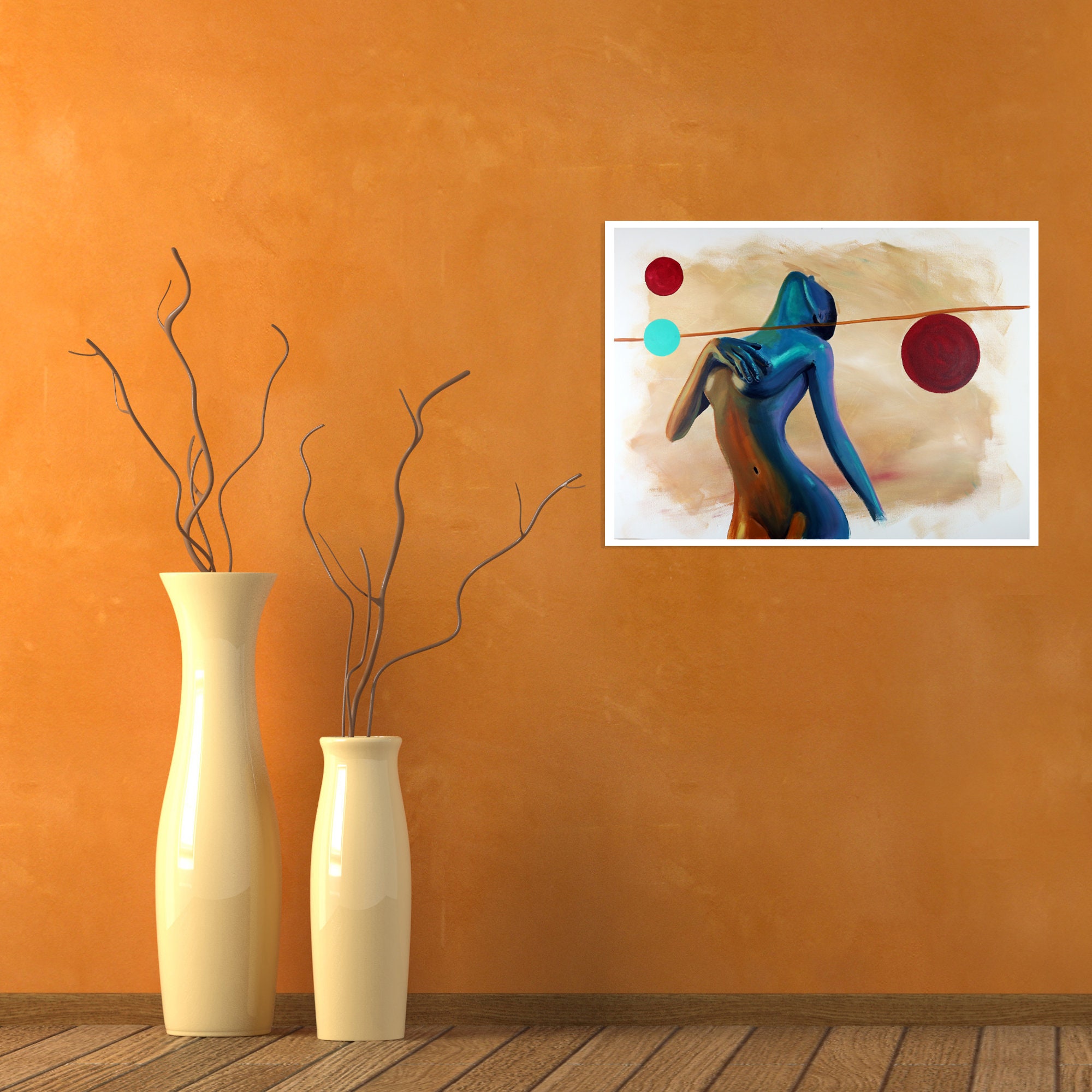 Abstract Female Body Portrait, 24x18 Print Poster Art - Etsy