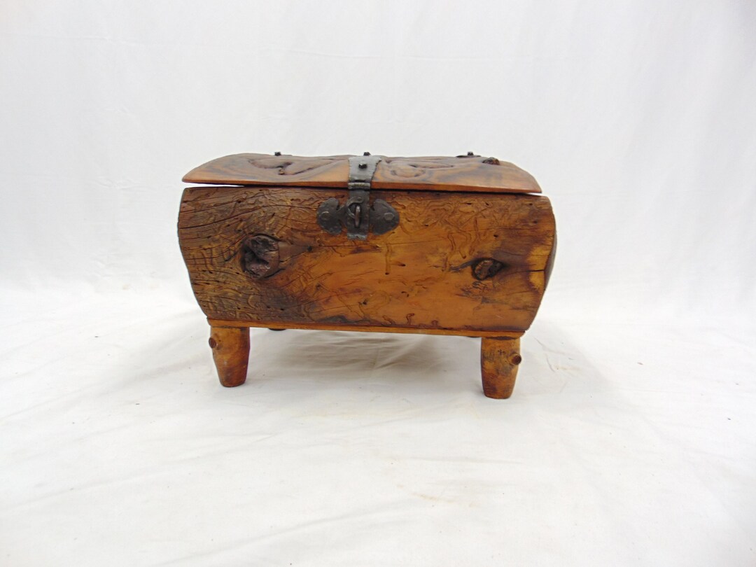 Vintage Antique Rustic Handmade Wormwood Trunk - Etsy