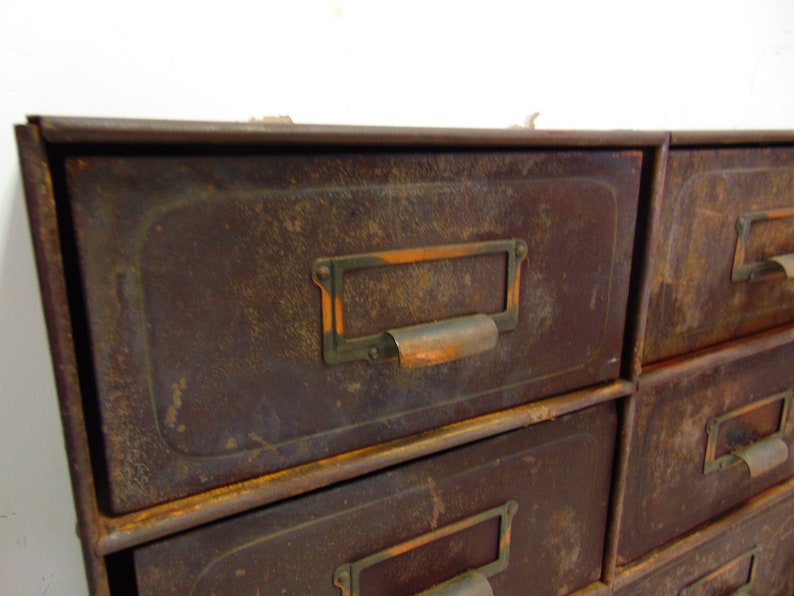 Vintage Industrial Steel Rustic Cabinet - Etsy