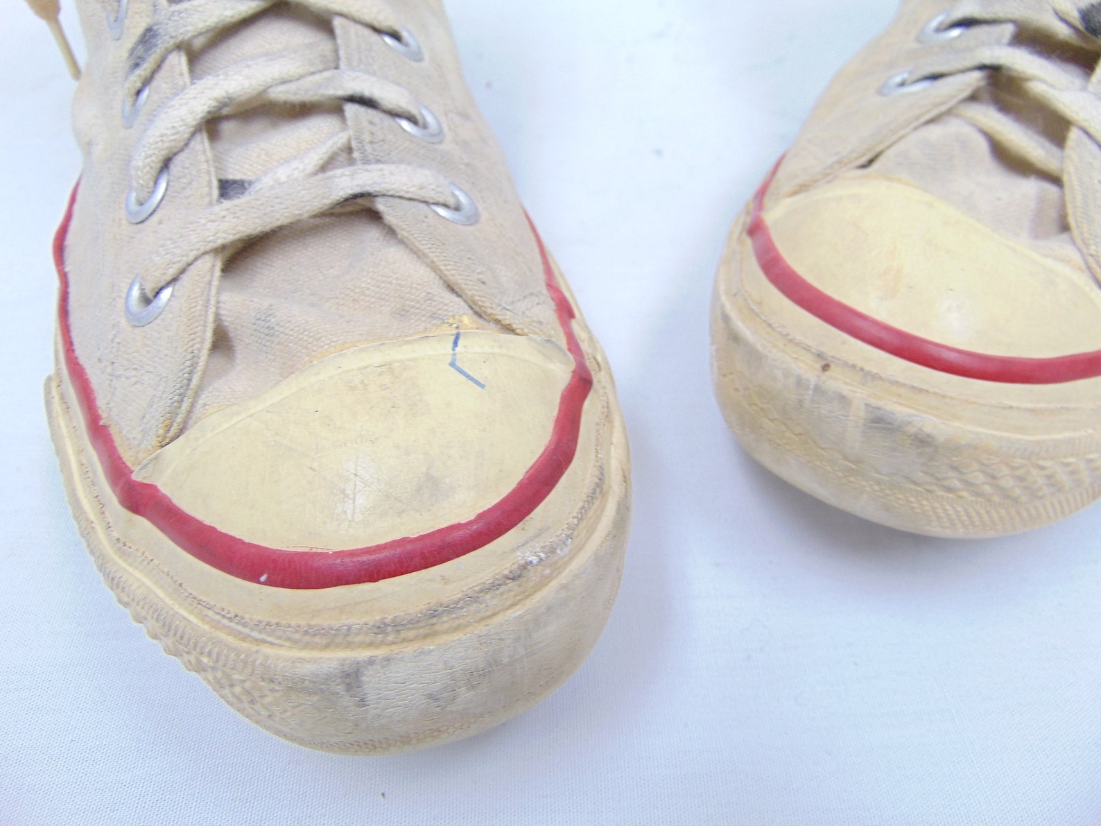 Vintage 1960's Pair of White High Top Converse All Star Chuck Taylor ...