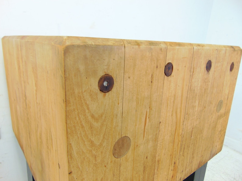 Vintage Thick Heavy Butcher Block Table - Etsy