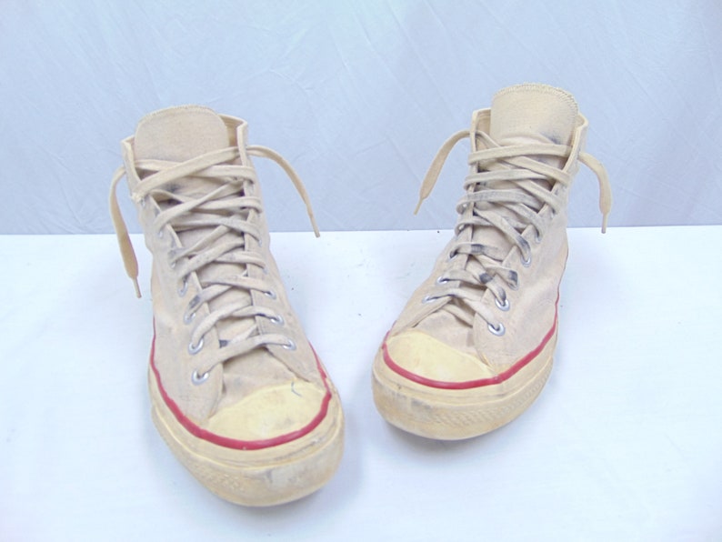 Vintage 1960's Pair of White High Top Converse All Star Chuck Taylor ...