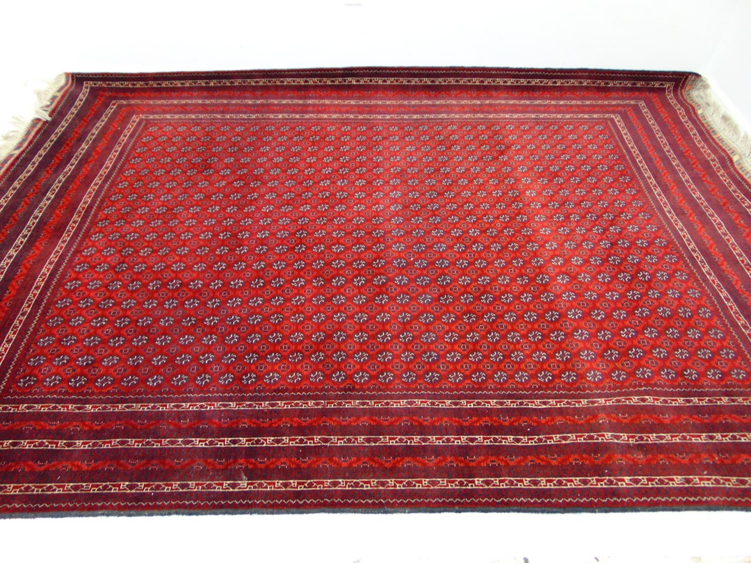 Vintage Handmade Persian Gorgeous Deep Red Area Rug 7X10 - Etsy