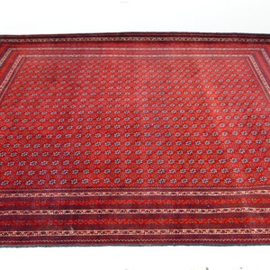 Vintage Handmade Persian Gorgeous Deep Red Area Rug 7X10 - Etsy