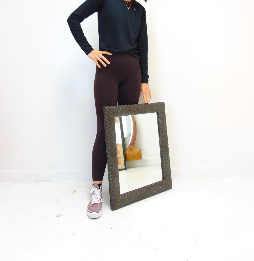 Vintage Copper or Brass Clad Rustic Style Mirror Textured - Etsy