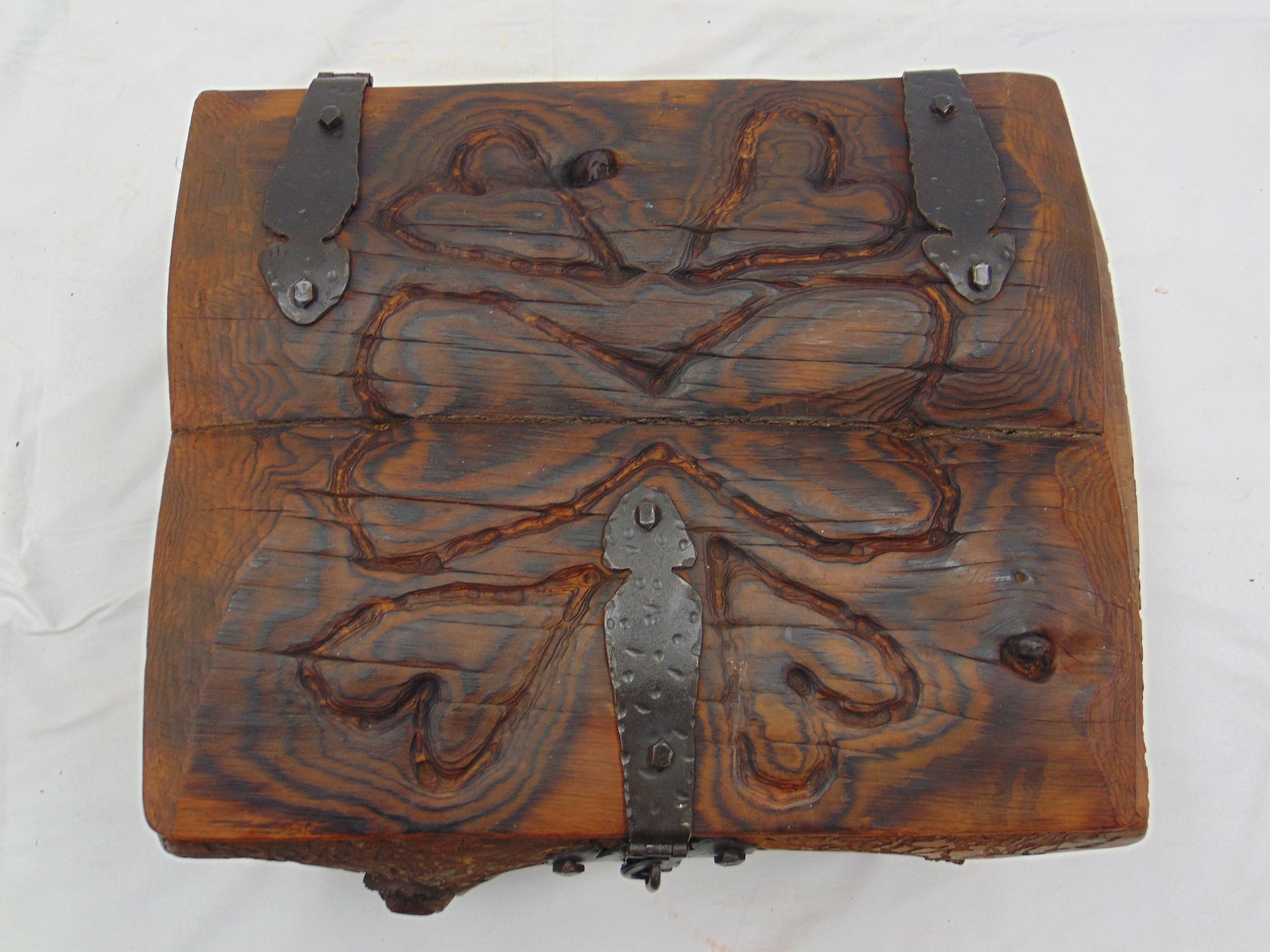 Vintage Antique Rustic Handmade Wormwood Trunk - Etsy