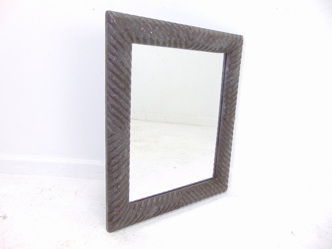 Vintage Copper Clad Rustic Style Mirror - Etsy