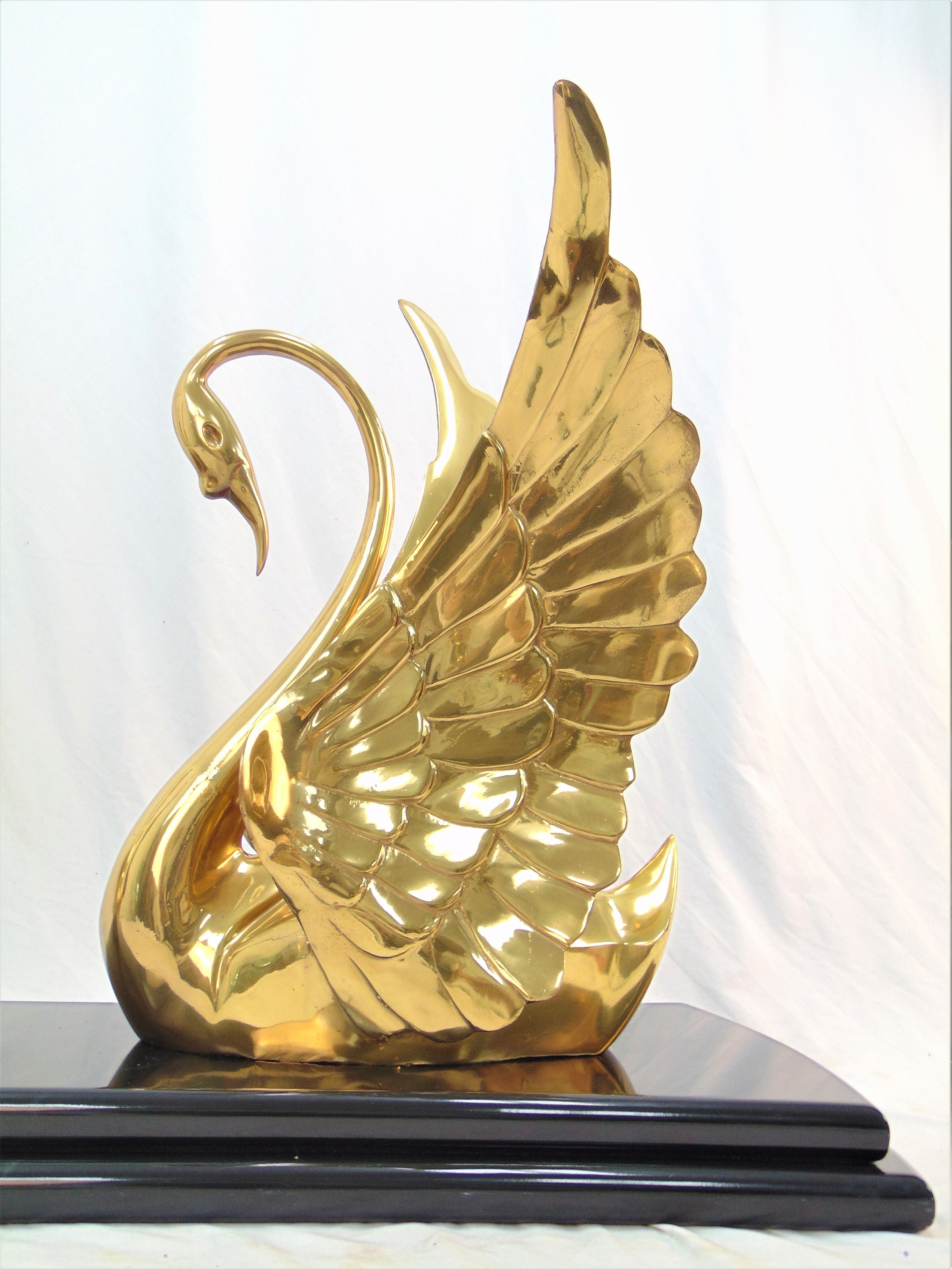 Glorious Vintage Brass Swan Entry Table Sofa Table - Etsy