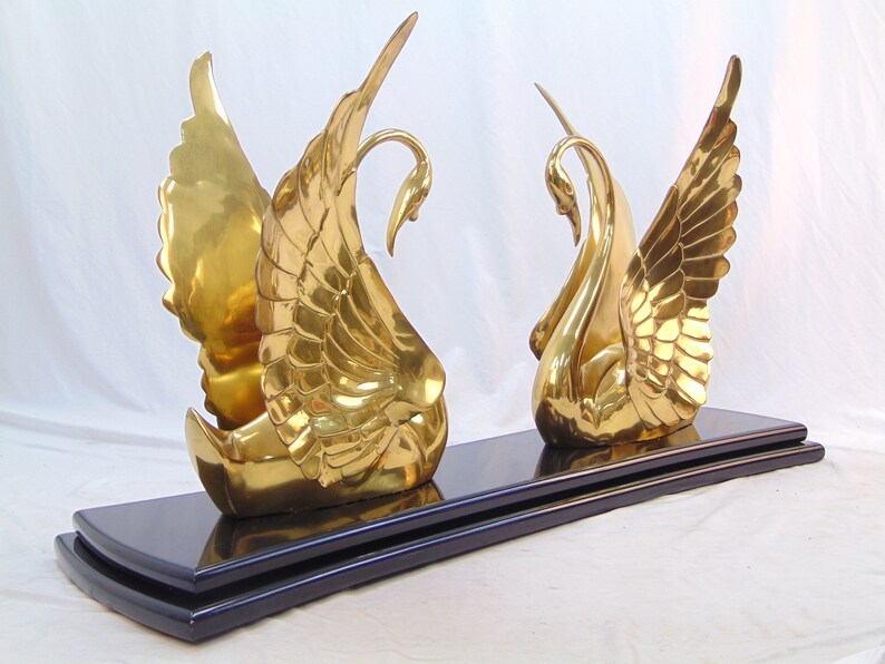 Glorious Vintage Brass Swan Entry Table Sofa Table | Etsy