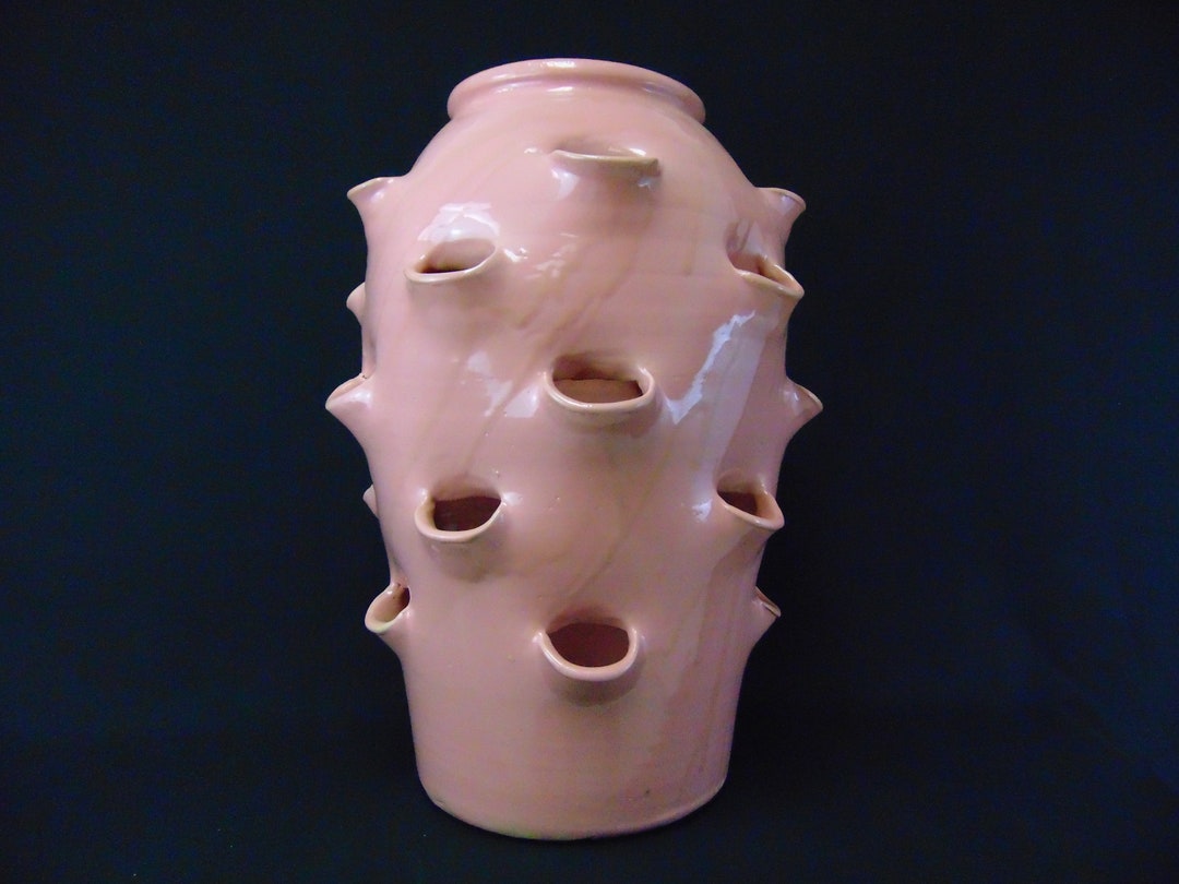 Large Vintage Pink Ceramic Strawberry Floor Pot 25'' Height - Etsy