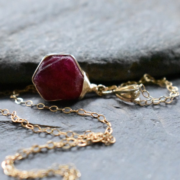 Raw Ruby Jewelry - Etsy