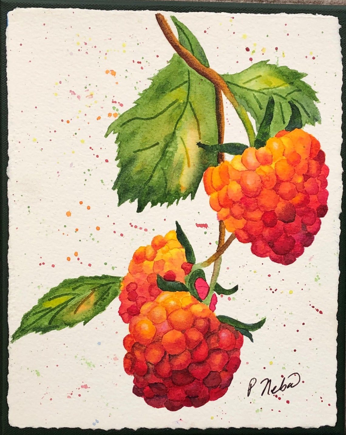 Raspberries 8x10 Original Watercolor Painting - Etsy Denmark