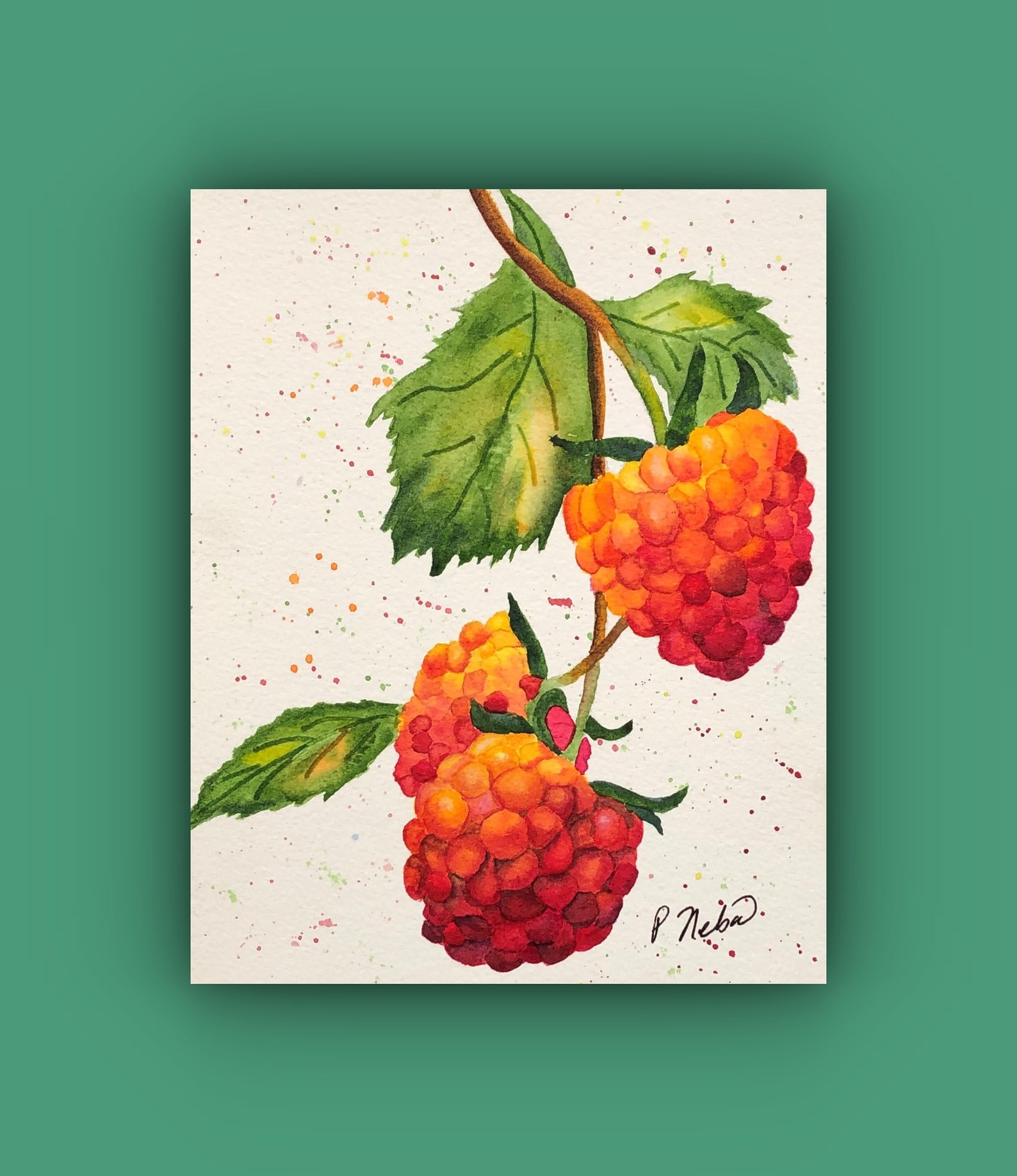 Raspberries 8x10 Original Watercolor Painting - Etsy Denmark