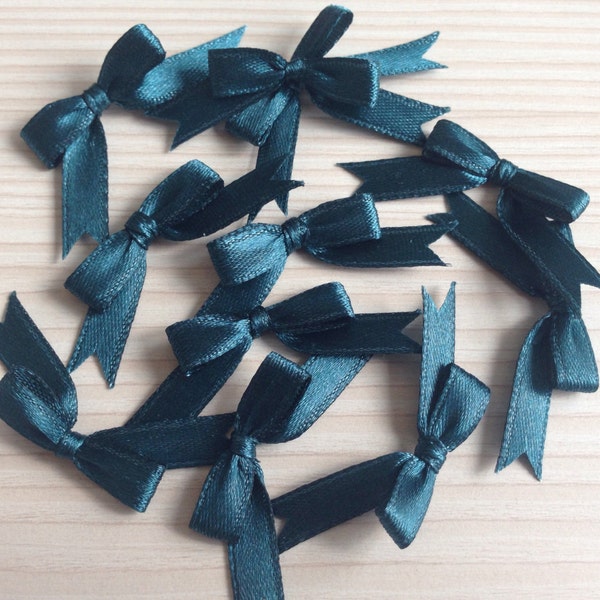 50/100/200 Mini Satin Ribbon Bows Applique Embellishments Wedding ...