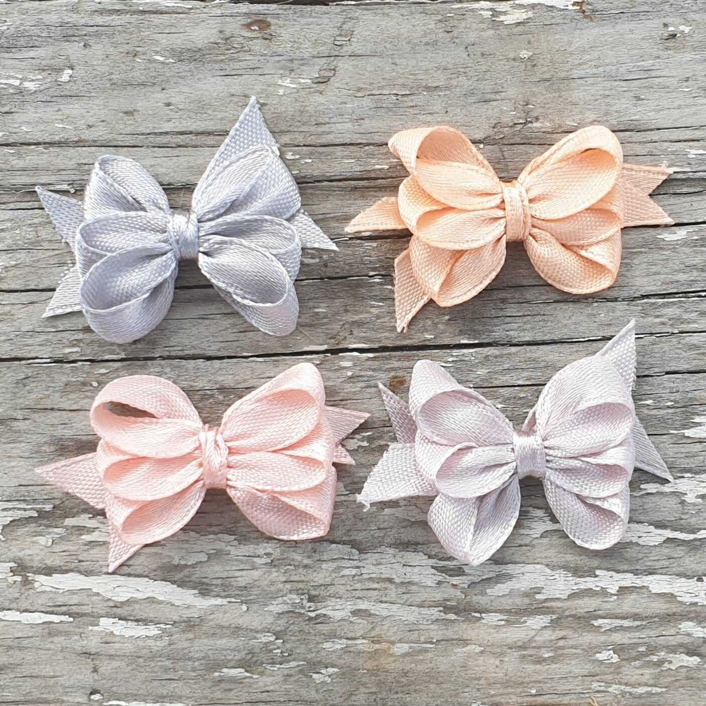 Pre-tied Mini Satin Craft Bows, Mini Satin Bow Ties, Small Favor Bows ...
