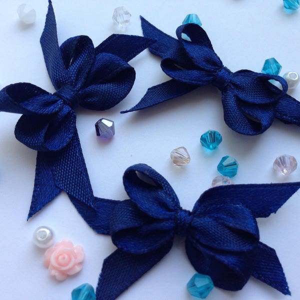 50/100/200 Mini Satin Ribbon Bows Applique Embellishments Wedding ...