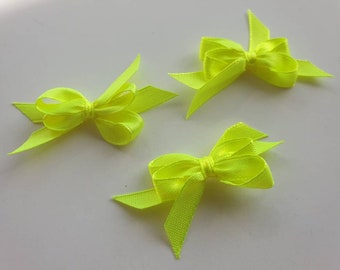 50/100 Navy Blue Mini Satin Ribbon Bows Applique Embellishments Wedding ...