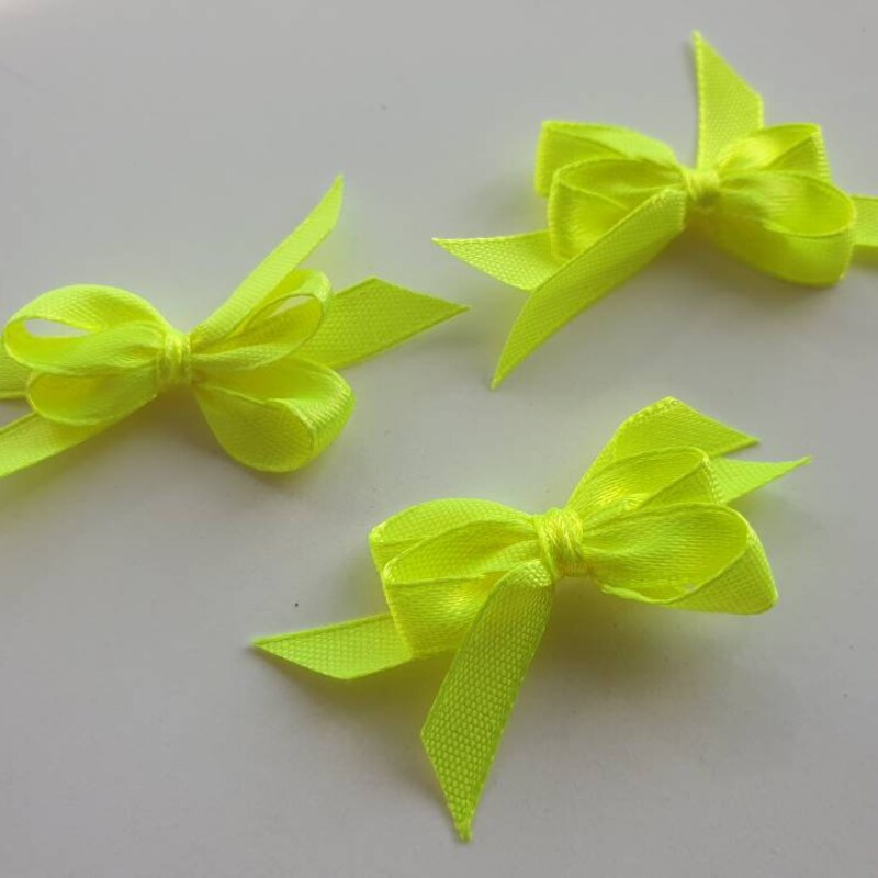 Neon Yellow Bow - Etsy