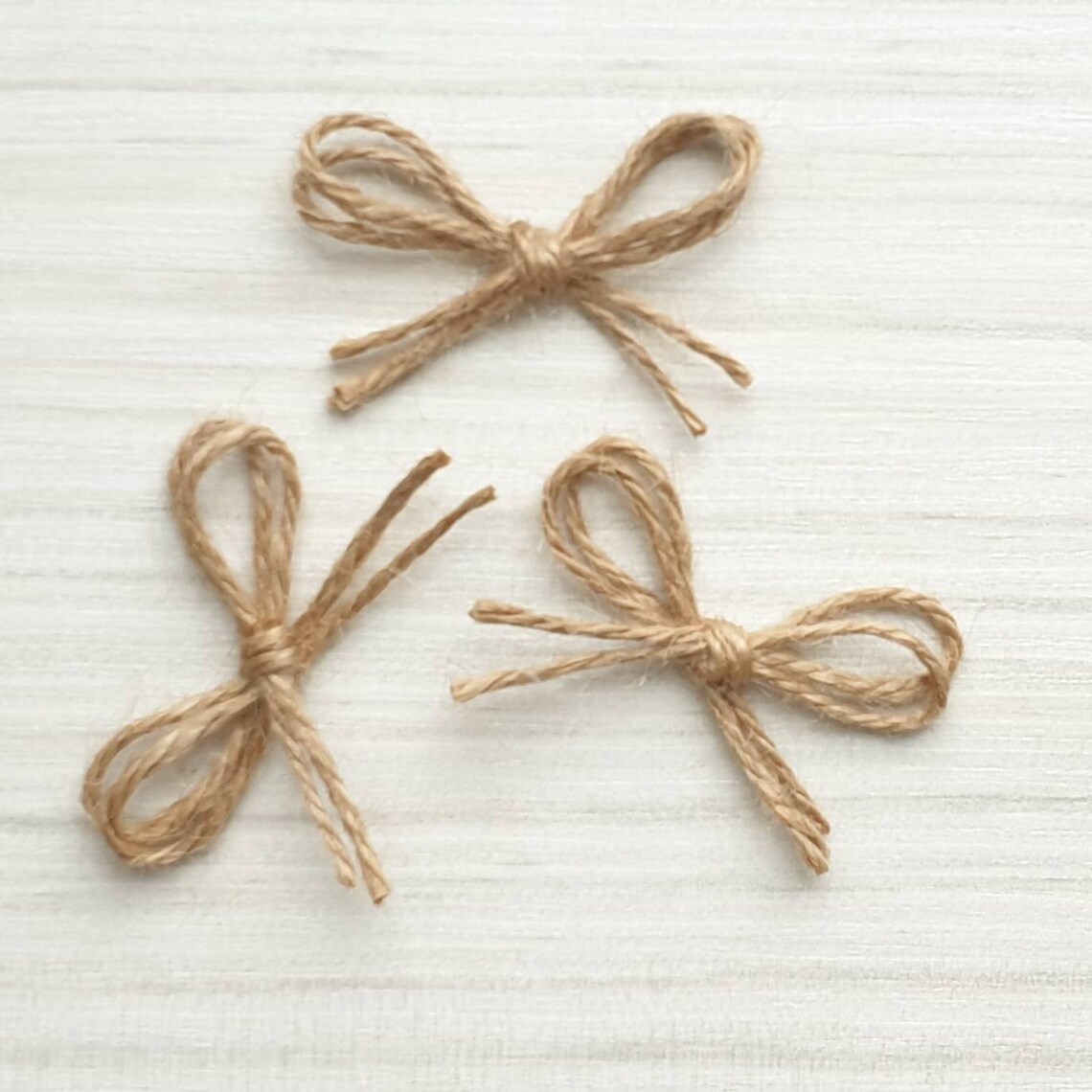 20/30/40/50 Jute Twine Mini Bows Applique Embellishments - Etsy