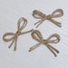 20/30/40/50 Jute Twine Mini Bows Applique Embellishments Wedding ...