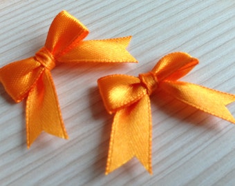 50/100 Blush Pink Mini Satin Ribbon Bows Applique Embellishments ...