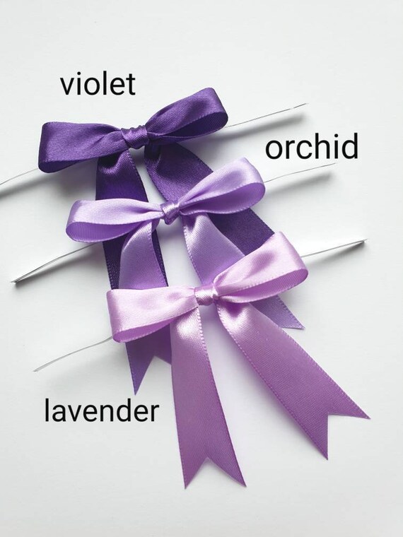 2'' Purple Mini Satin Bows for Wedding and Baby Shower | Etsy