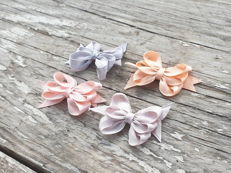 Pre-tied Mini Satin Craft Bows, Mini Satin Bow Ties, Small Favor Bows ...