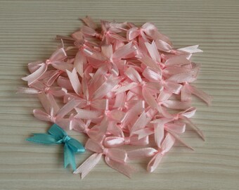 50/100/200 Mini Satin Ribbon Bows Applique Embellishments Wedding ...