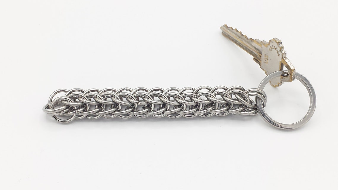 Chainmail Keychain: Stainless Steel Full Persian Weave - Etsy