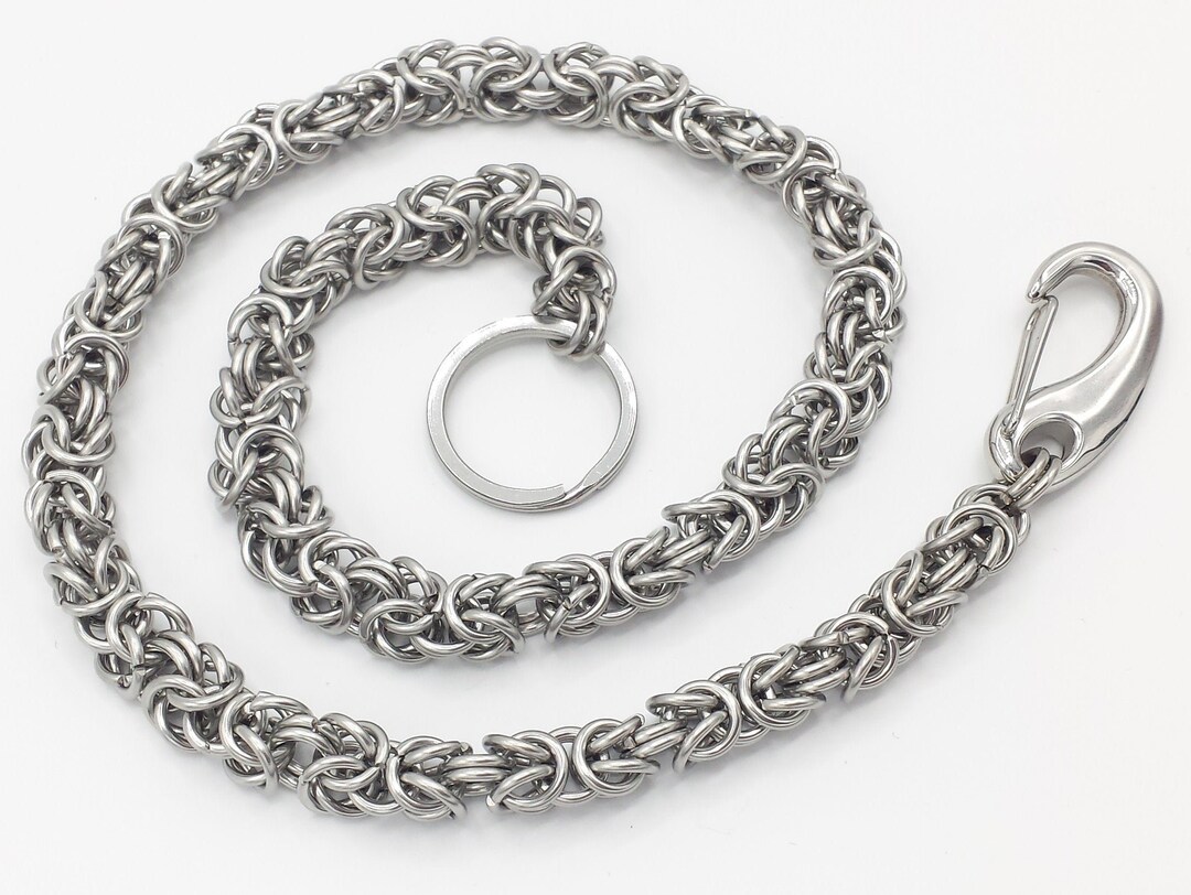 Stainless Steel Byzantine Weave Chainmail Wallet Chain - Etsy