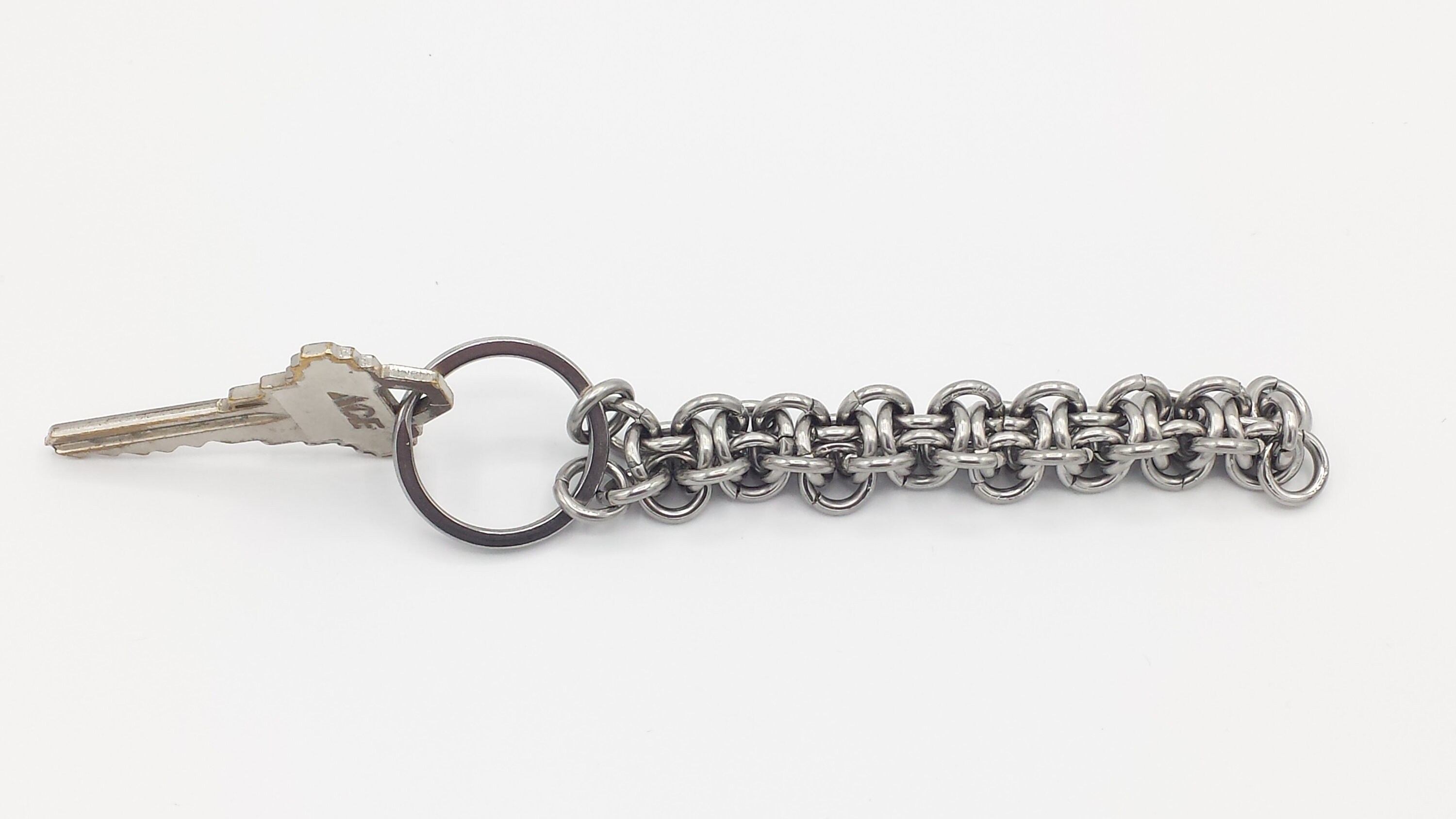 Chainmail Keychain: Stainless Steel Hoodoo Weave | Etsy
