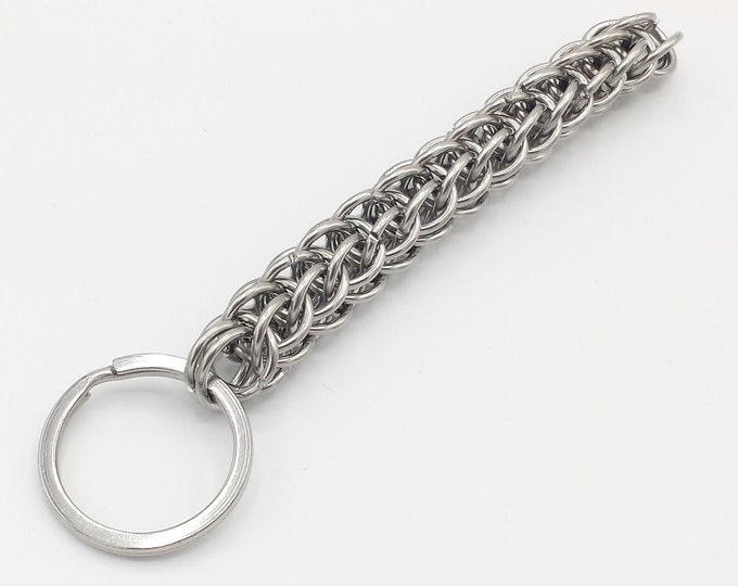 Daisy Chain Carabiner Keyring Chainmail | Stainless Steel | Hand Made ...