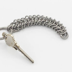 Chainmail Keychain: Stainless Steel Box Weave - Etsy