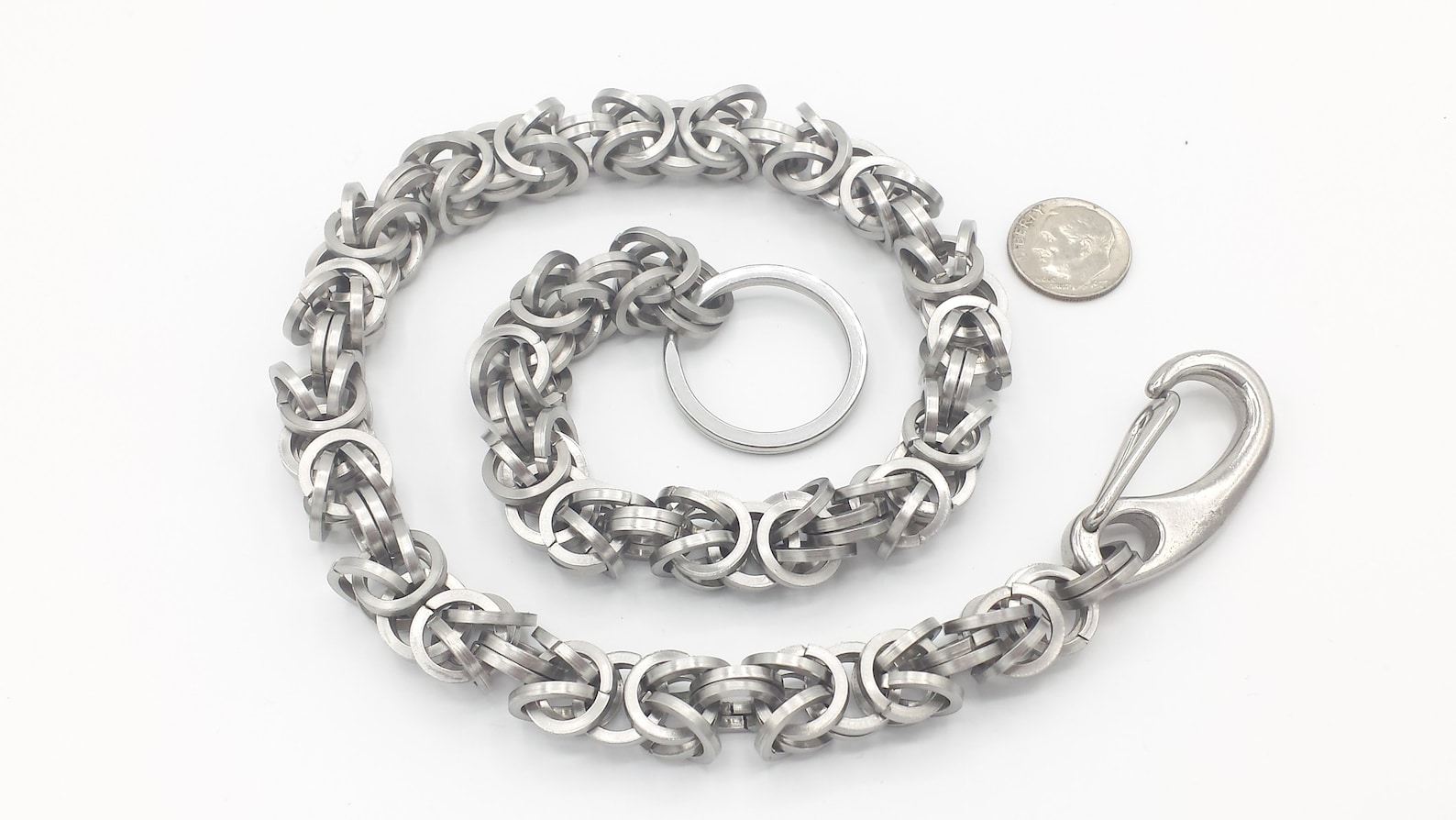 Stainless Steel Byzantine Weave Chainmail Wallet Chain - Etsy