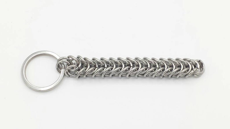 Chainmail Keychain: Stainless Steel Box Weave - Etsy