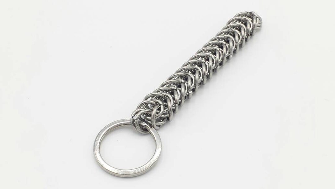 Chainmail Keychain: Stainless Steel Box Weave - Etsy