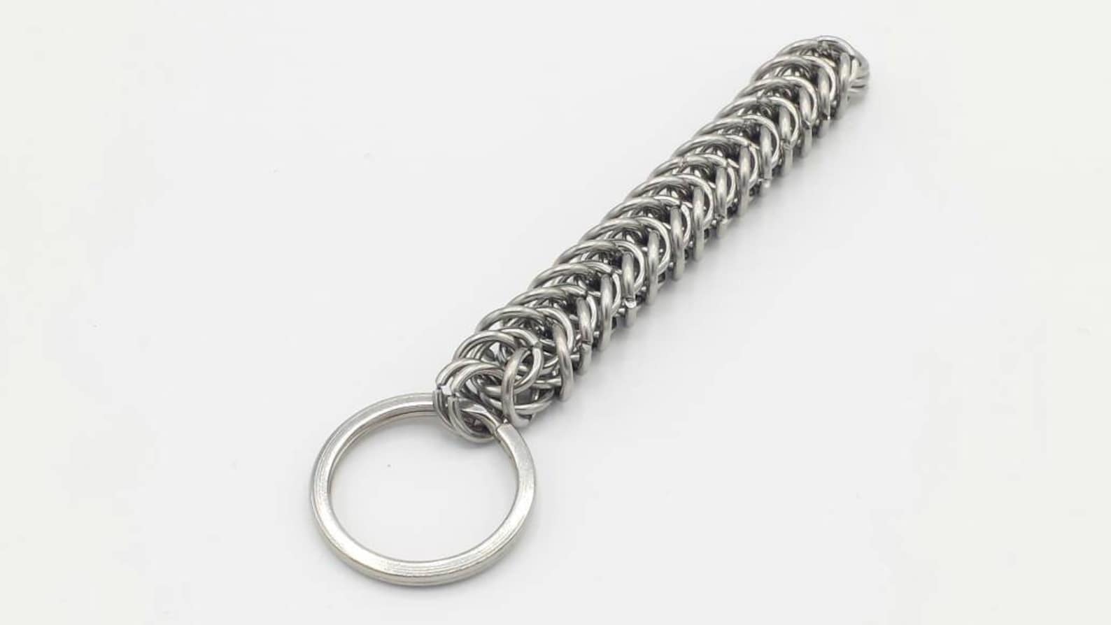 Chainmail Keychain: Stainless Steel Box Weave | Etsy