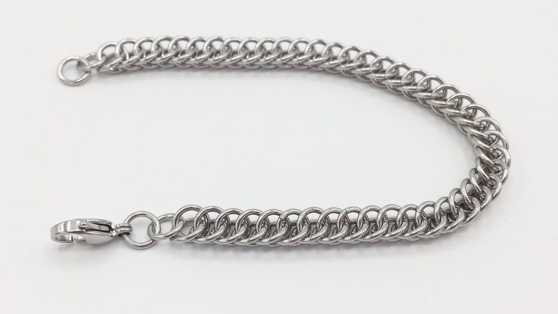 Chainmail Bracelet Stainless Steel Half Persian Weave | Etsy