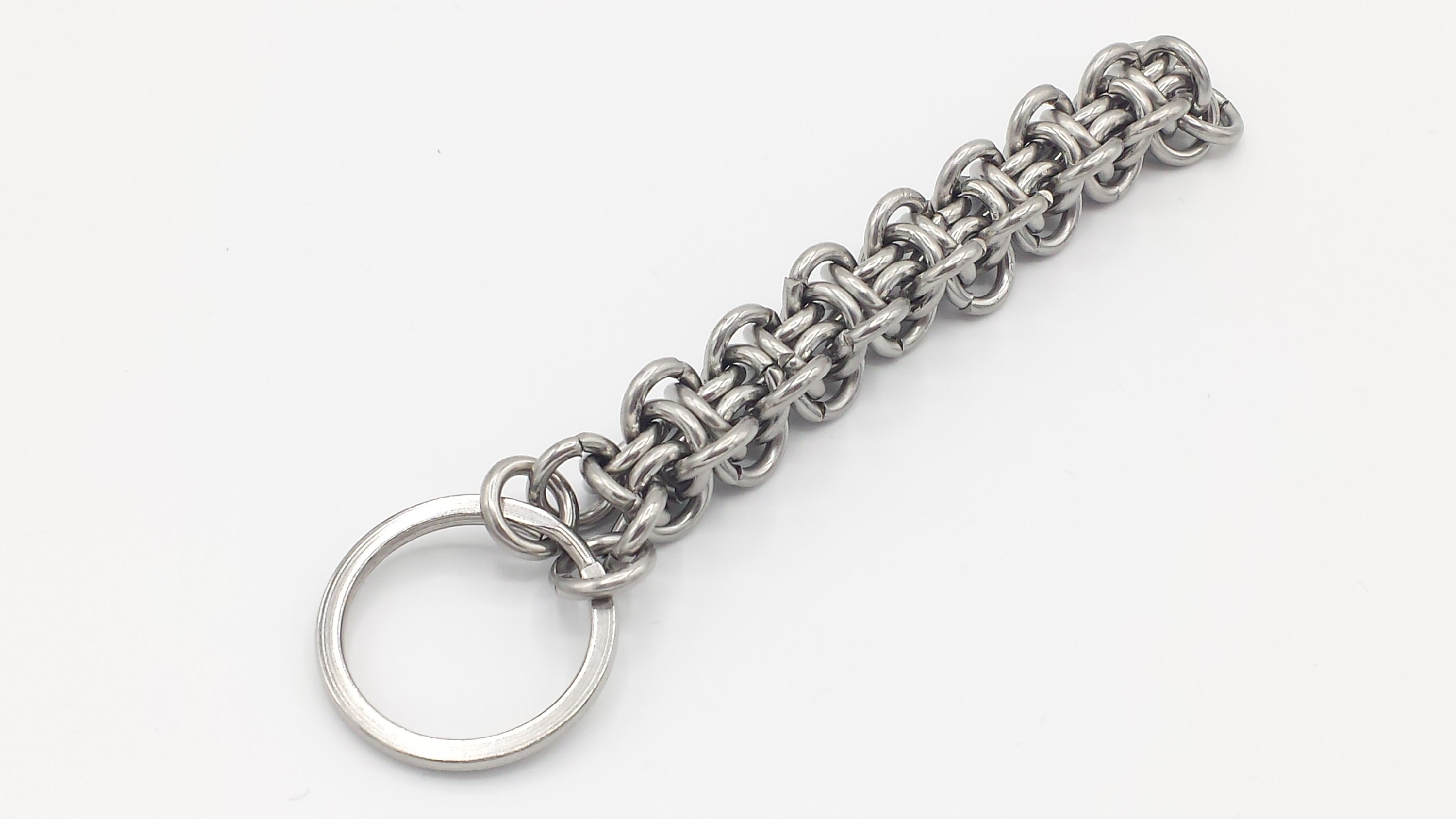 Chainmail Keychain: Stainless Steel Hoodoo Weave | Etsy