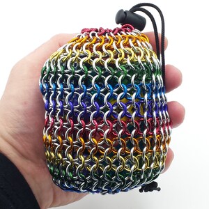Chainmail Dice Bag - Rainbow - Large - Etsy