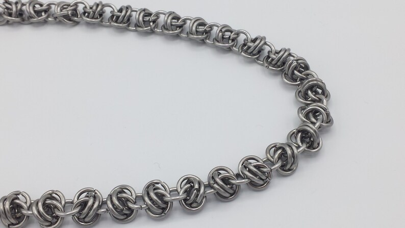 Stainless Steel Chainmail Wallet Chain Barrel Weave | Etsy