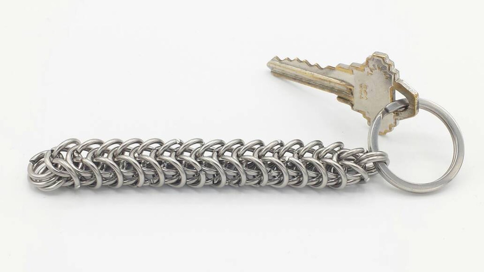 Chainmail Keychain: Stainless Steel Box Weave - Etsy