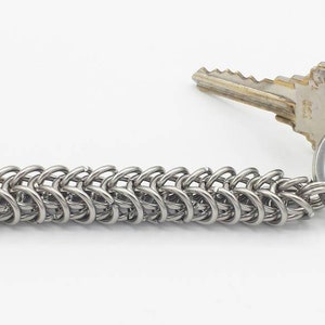 Chainmail Keychain: Stainless Steel Box Weave - Etsy