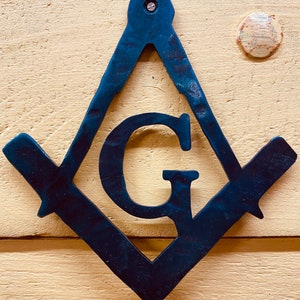 Masonic Emblem-square & Compass-metal Wall Art-wall Hanging, Metal Sign ...