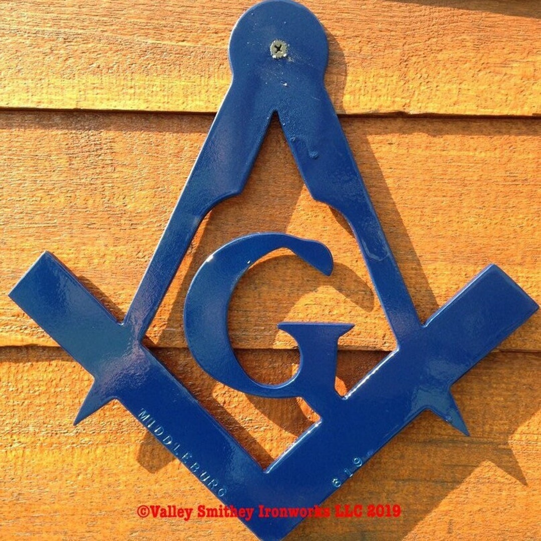 Freemason Square & Compass Metal Sign-masonic Wall Art-home - Etsy