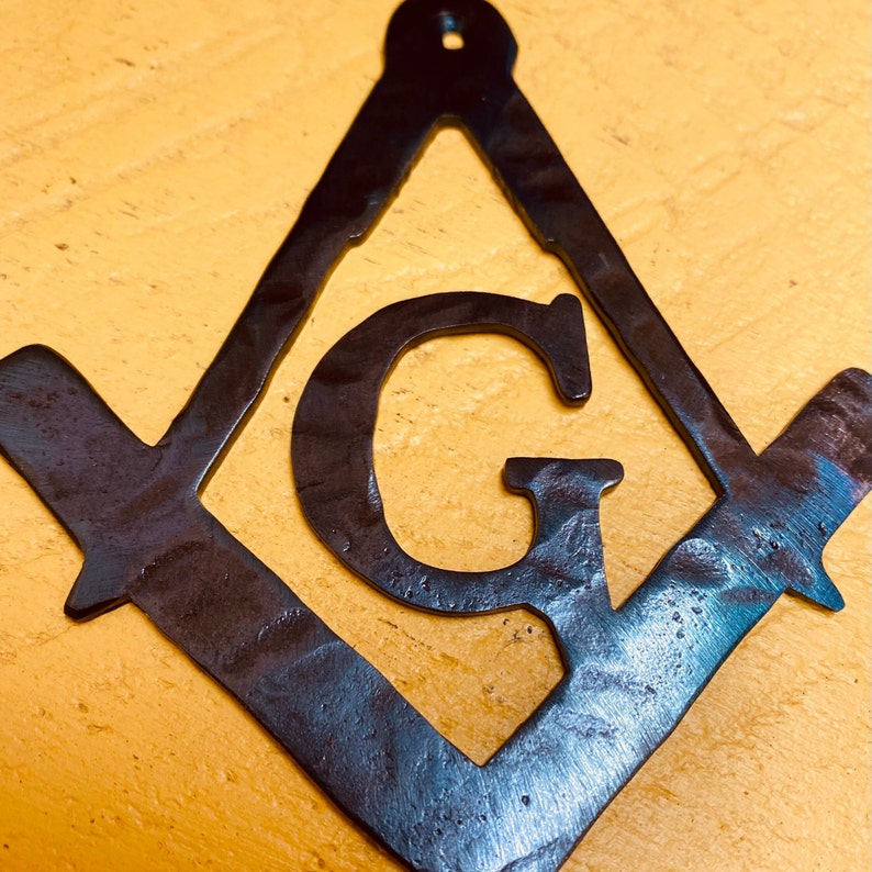 Masonic Emblem-square & Compass-metal Wall Art-wall Hanging, Metal Sign ...