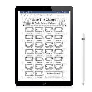 Save the Change 26 Weeks Savings Challenge & Tracker - Etsy
