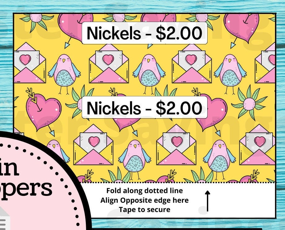 Coin Roll Wrappers for US Currency - Valentines | Assembly Required ...