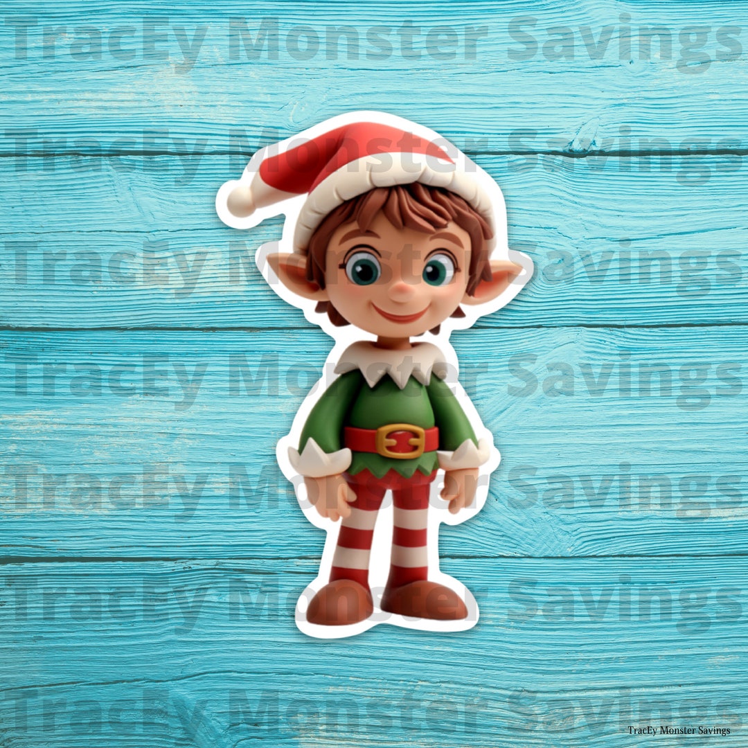 Elf W Santa Hat Vinyl 3" Die Cut Matte Sticker | Brand NEW | Peel ...