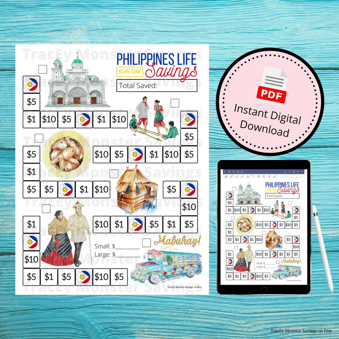 Philippines Life Savings Challenge Board Game | Instant Digital ...